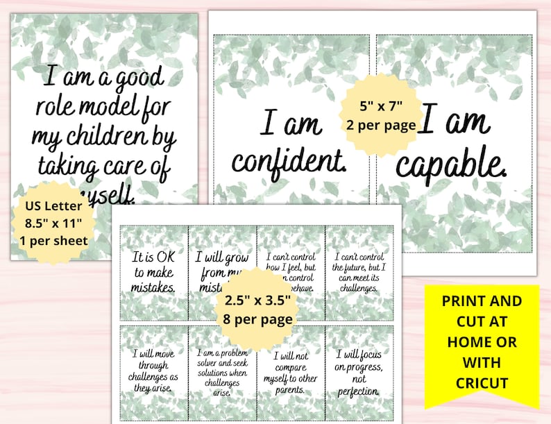 Affirmations for Parents, 55+ Affirmations Can Be Used as Cards ...