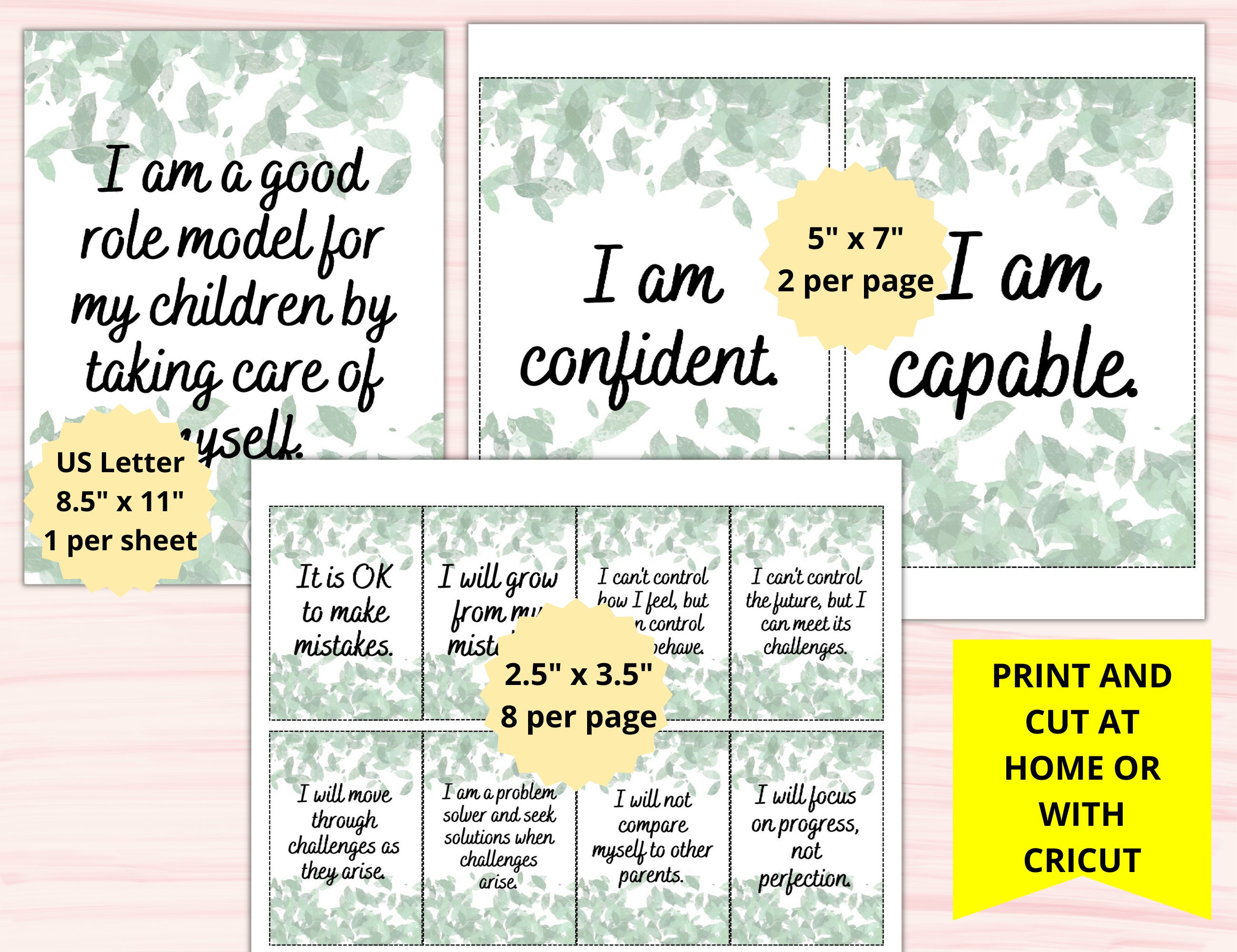 Affirmations for Parents, 55 Affirmations Can Be Used as Cards, Posters ...