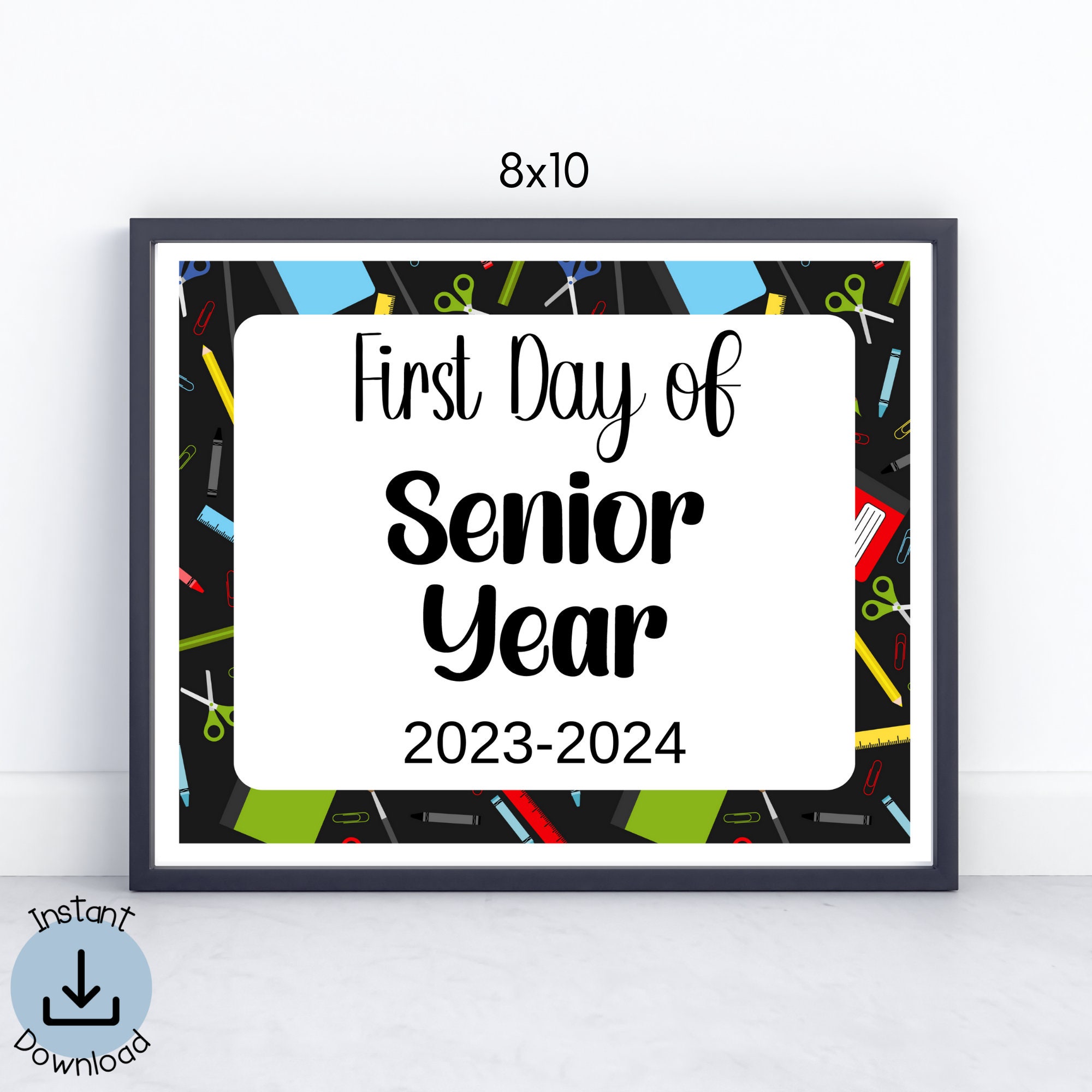 Printable First Day of School Sign, First Day Sign, First Day Board ...