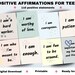 Affirmations for Teens, 110 Positive Statements, Can Be Used as Cards ...