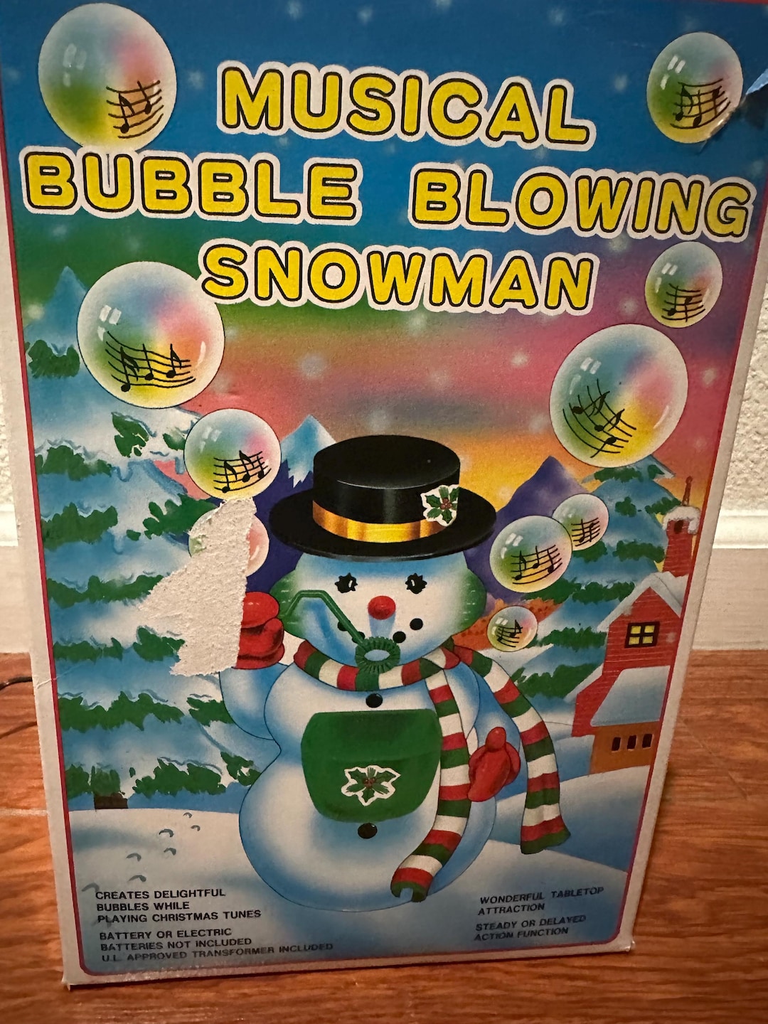 7” Tall Vintage Musical Bubble Blowing Snowman - Etsy
