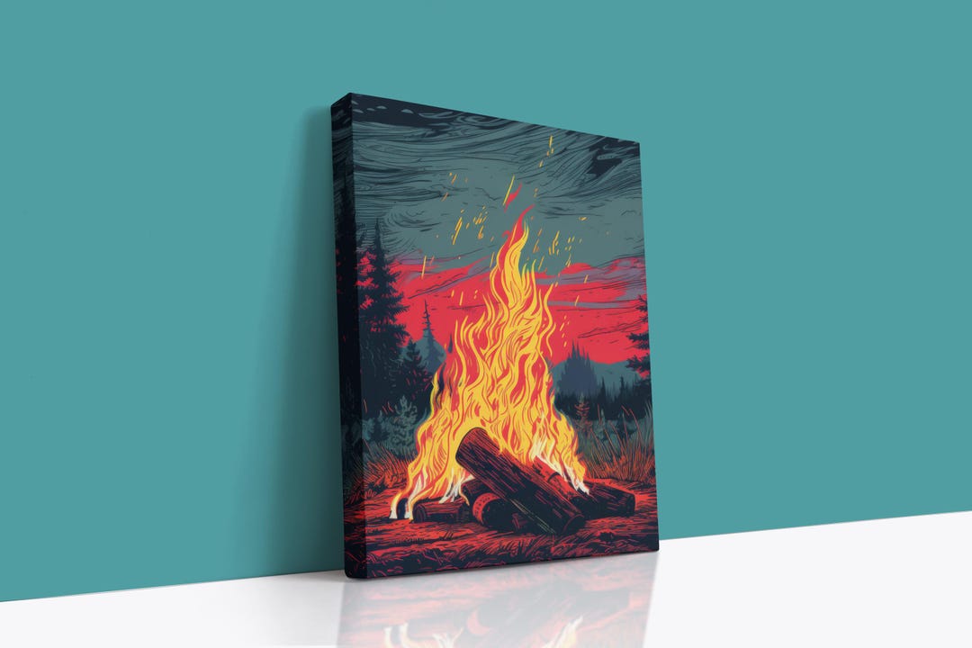 Enchanted Campfire Canvas Art Wall Art Decor - Etsy