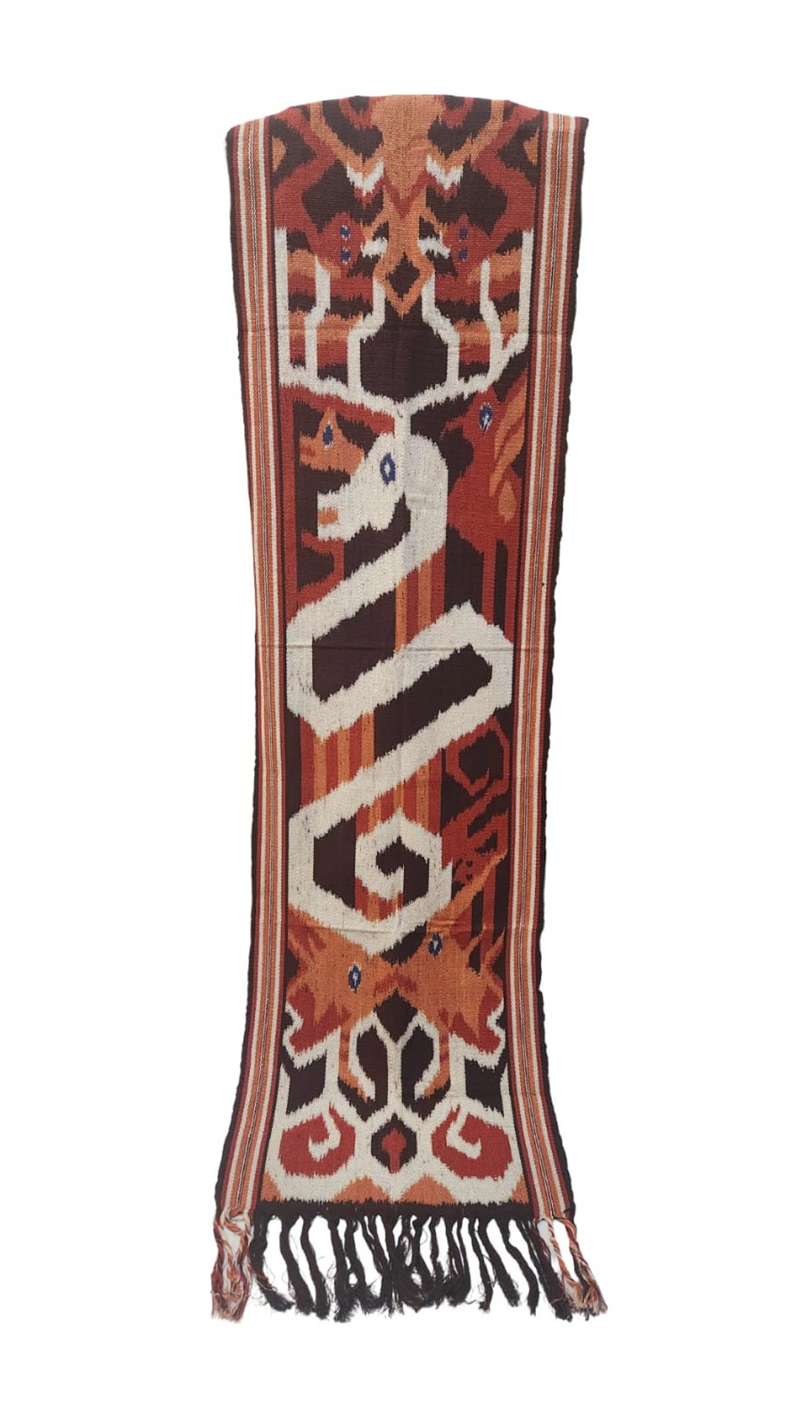 Handwoven Indonesian Tenun Ikat Table Runner, Handmade Tapestry - Etsy