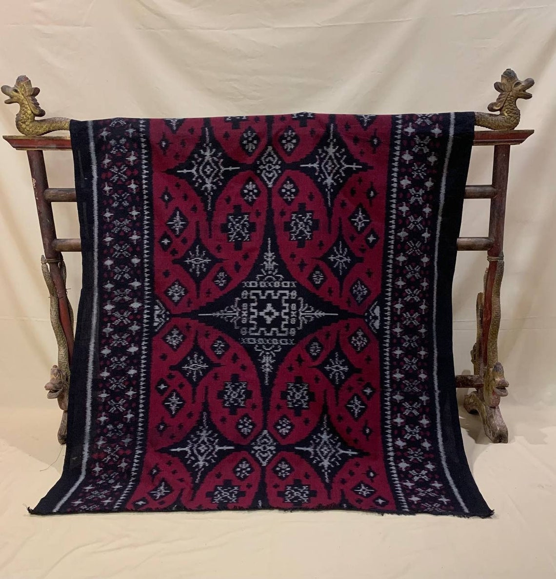 Tenun Ikat Endek Bali Indonesian Handwoven Fabric | Handmade Tapestry ...