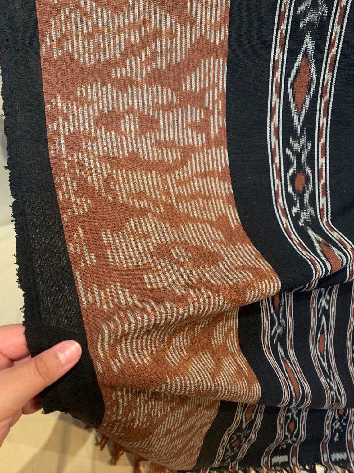 Indonesian Sumba Asmat Handwoven Tenun Ikat Natural Dye Fabric Sarong ...