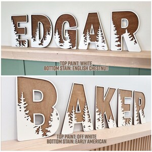 Woodland Nursery Decor, Forest Nursery Letters, Wood Tree Woodland Wall ...