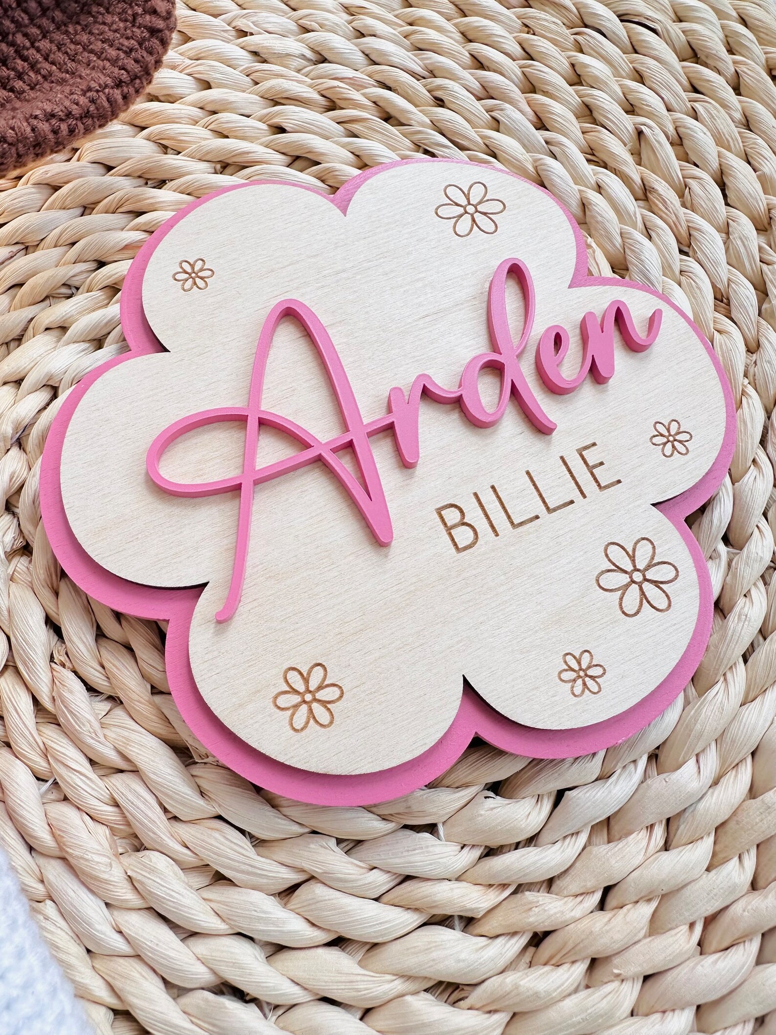 Daisy Baby Milestone Disc, Wooden Reversible Milestone Cards - Etsy