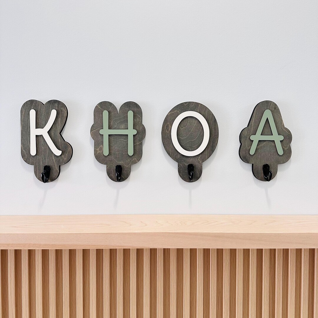 Letter Wall Hooks, Alphabet Monogram Hooks for Mud Room / Towels ...
