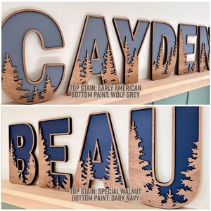 Woodland Nursery Name Sign, Forest Nursery Letters, Wood Tree Forest ...