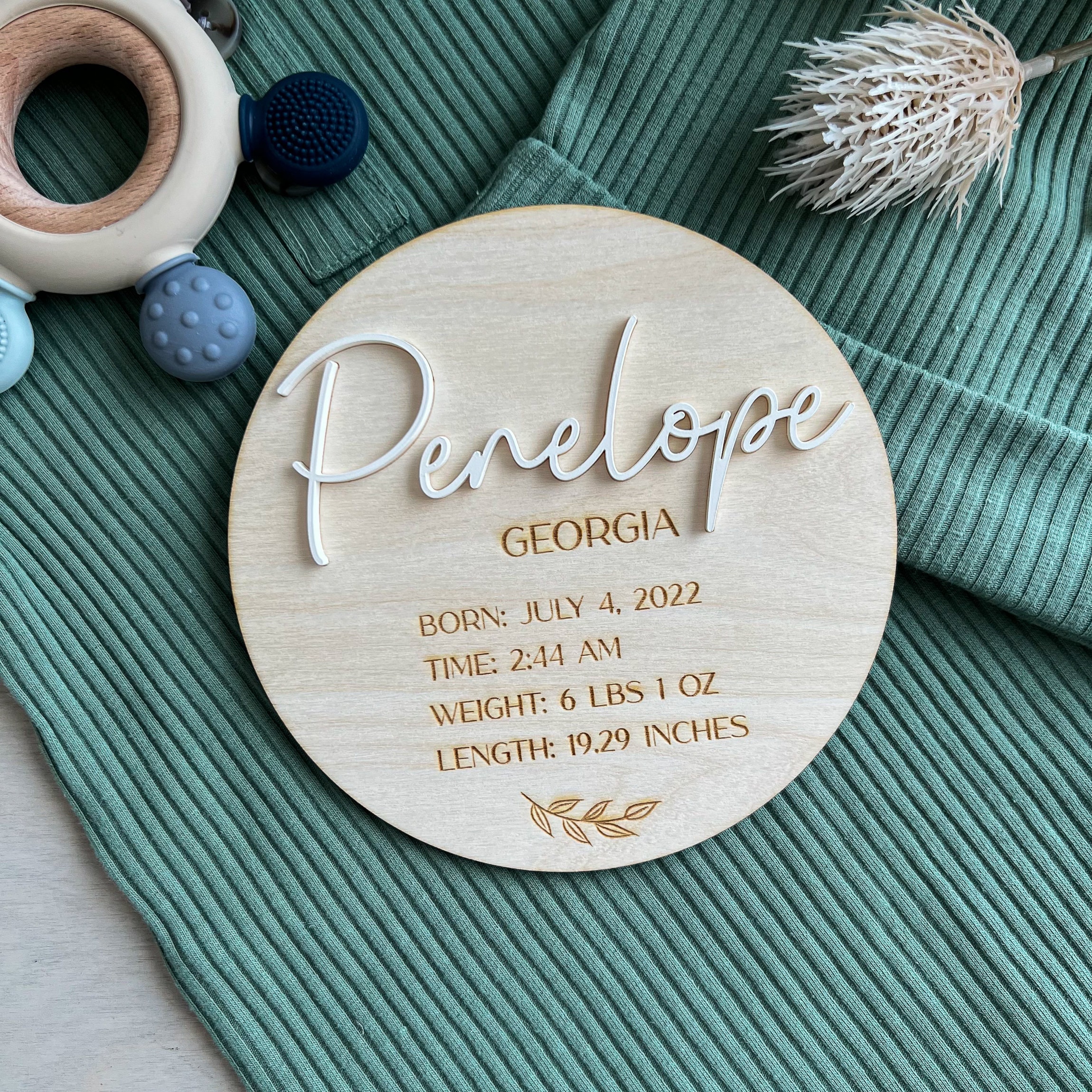 Wooden Birth Announcement Sign, Birth Details, Newborn Announcement ...