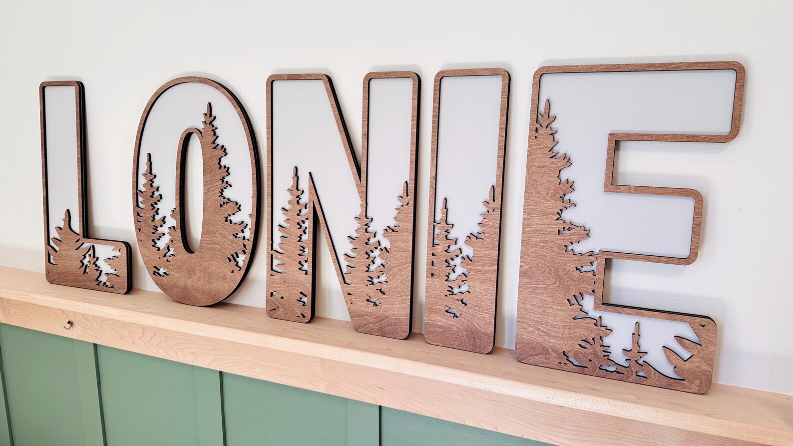 Woodland Nursery Name Sign, Forest Nursery Letters, Wood Tree Forest ...