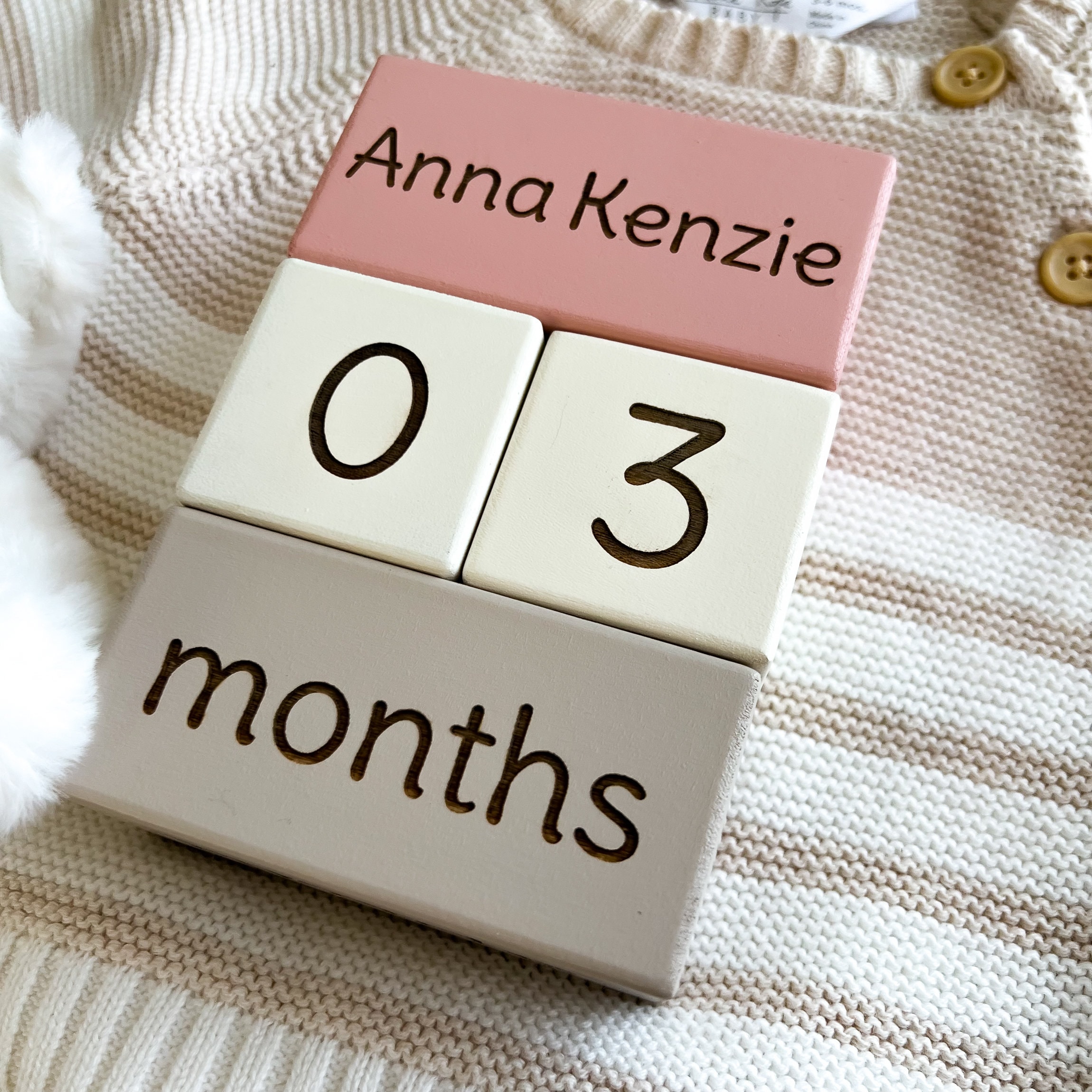 Wooden Baby Monthly Milestone Blocks Baby Milestone Blocks - Etsy