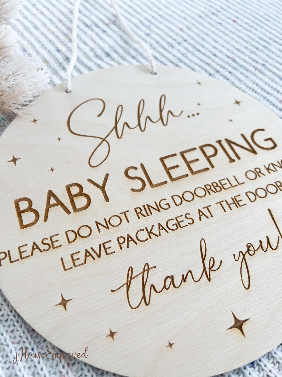 Shhh Baby Sleeping Sign, Baby Sleeping Door Sign, Do Not Knock Do Not ...