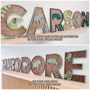 Safari Name Sign, Safari Nursery Letters, Safari Animals Custom Name ...