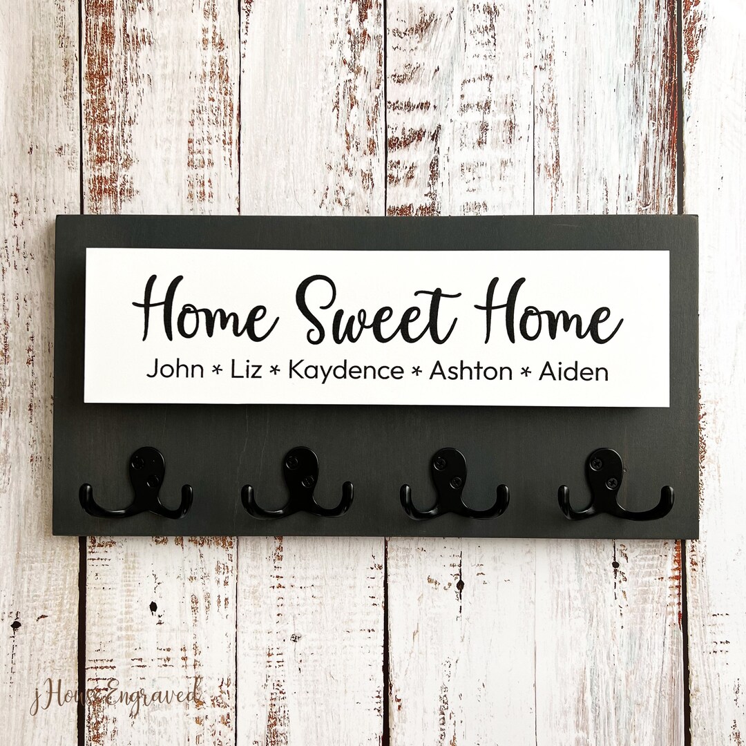 Personalized Key Hanger Key Holder for Wall Personalized Key - Etsy