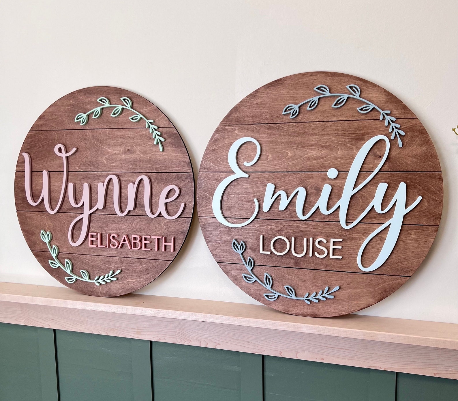 Greenery Nursery Name Sign, Botanical Nursery Sign, , Kids Room Décor ...