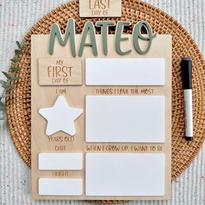 First and Last Day of School Board, First Day of School Sign, Back to ...