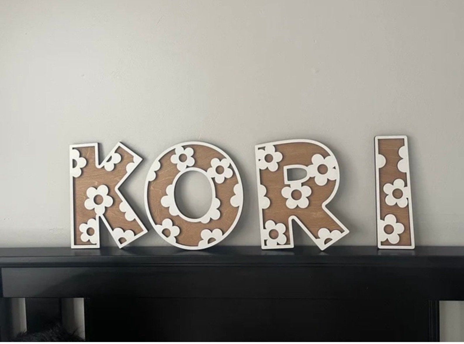 Daisy Nursery Letters, Daisy Wooden Alphabet Letters, Flower Name Sign ...