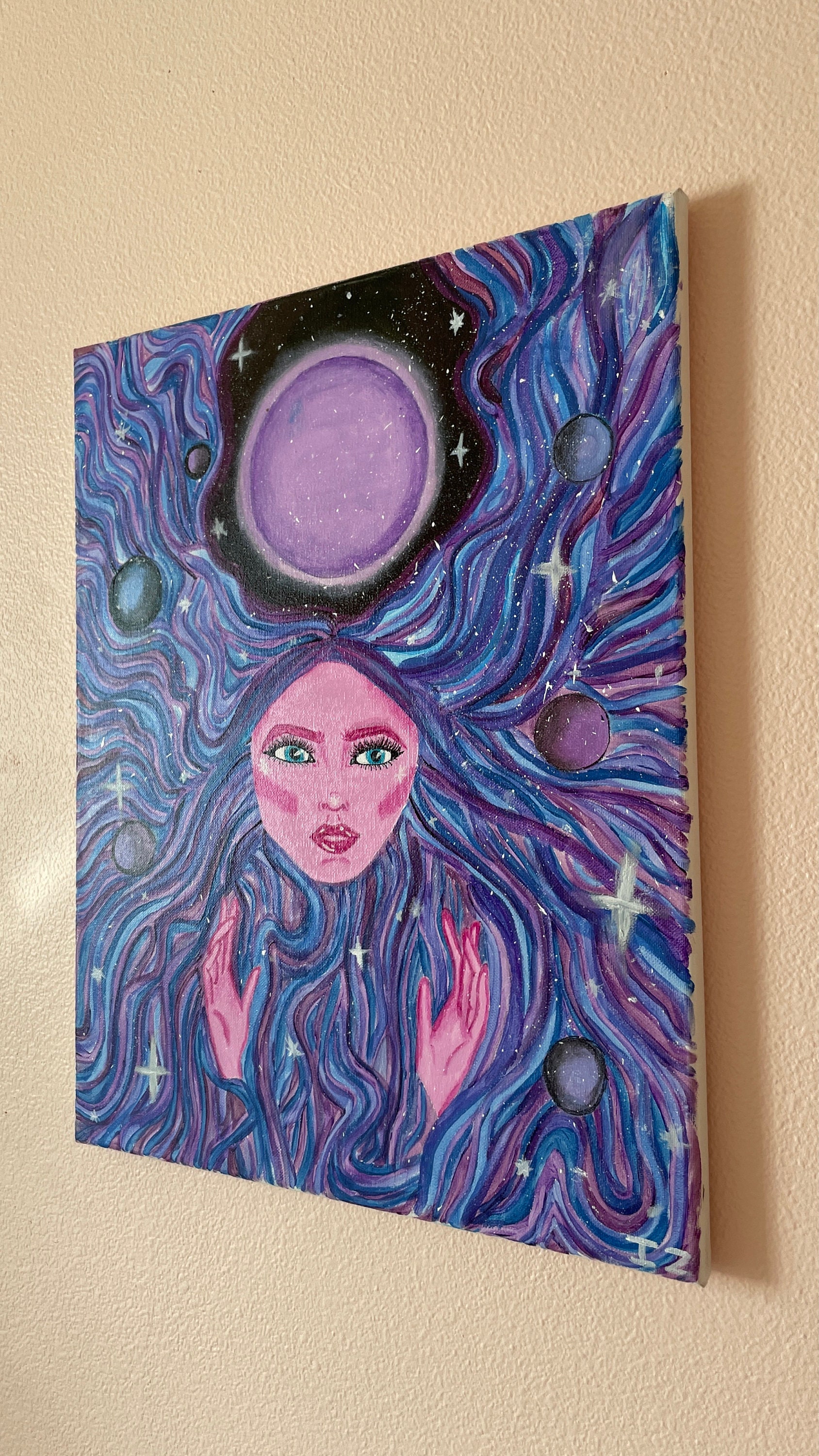Universe Girl Painting, Wall Art - Etsy