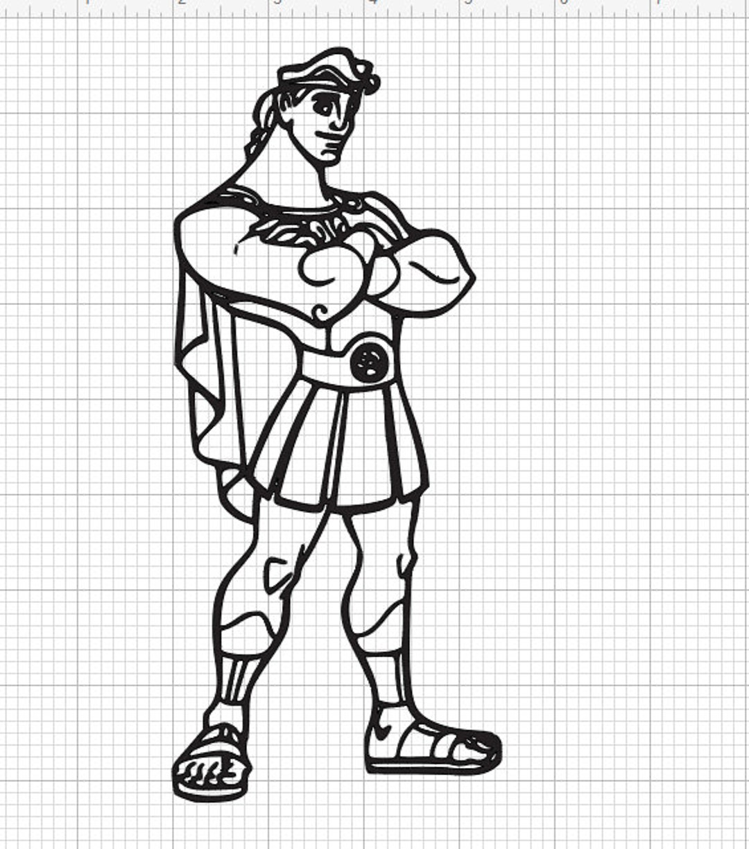 Hercules Svg, Cricut Files, for Shirts, Outline Svg, Hercules Cricut ...