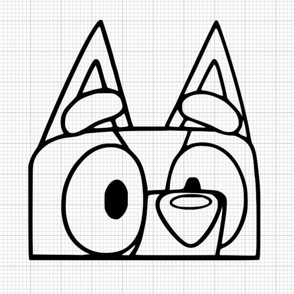 Bluey and Bingo Face Png - Etsy