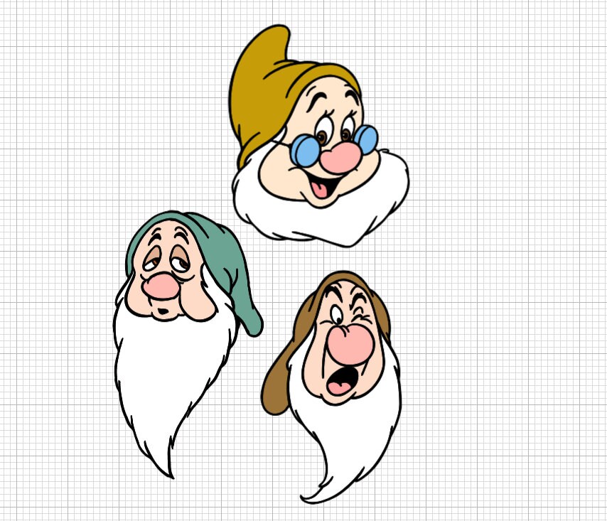 Siete enanos svg, 7 enanos svg, png, tonto svg, gruñón svg, estornudo ...