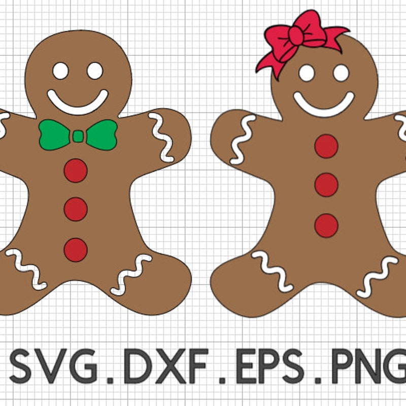 Gingerbread Man Svg - Etsy