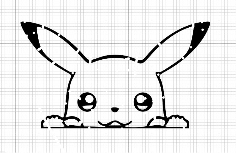 Pokemon Svg Pikachu Svg Pikachu Vector Pikachu Black and - Etsy Canada