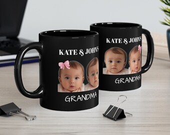 Two Baby Face Mug, Personalized Photo Gift, Custom Baby Face Mug ...