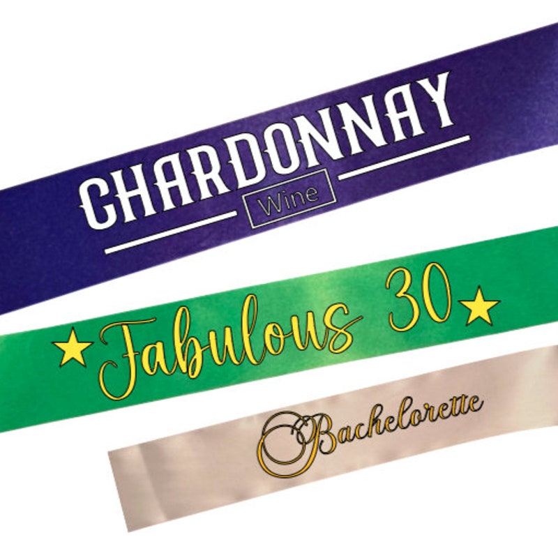 Custom Sashes - Etsy