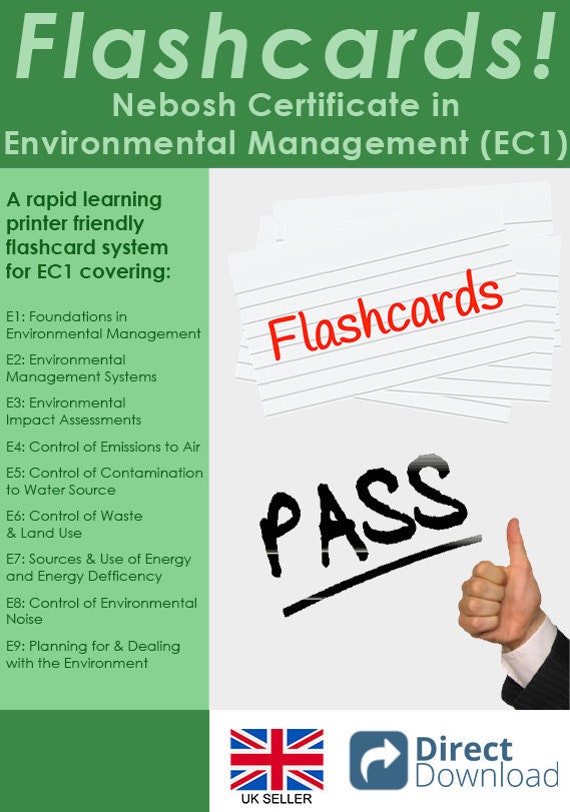 NEBOSH Certificate in Environmental Management EC1 Revision | Etsy UK