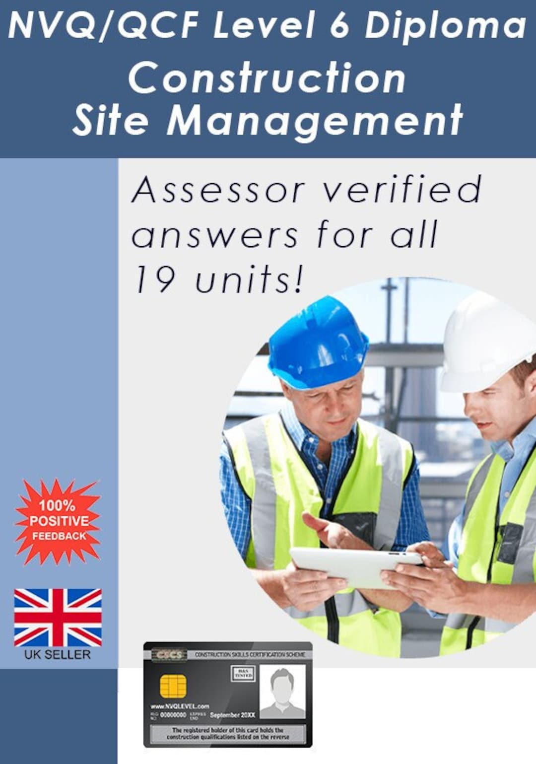 NVQ Diploma Level 6 Construction Site Management Answers for 19 Units ...