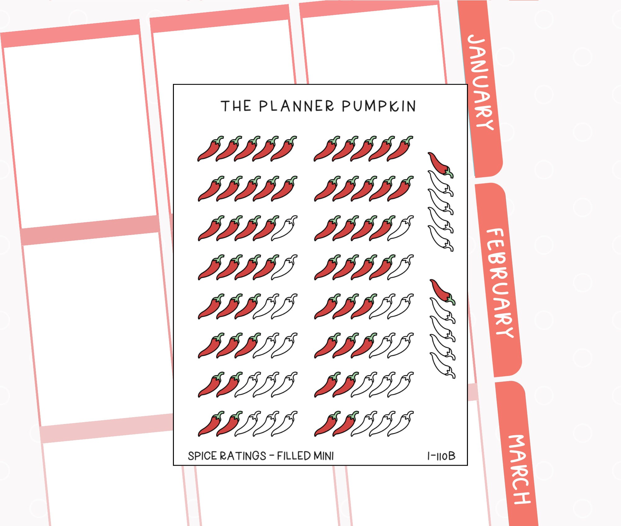 Spice Rating Planner Stickers Book Rating Stickers Book Review Stickers ...
