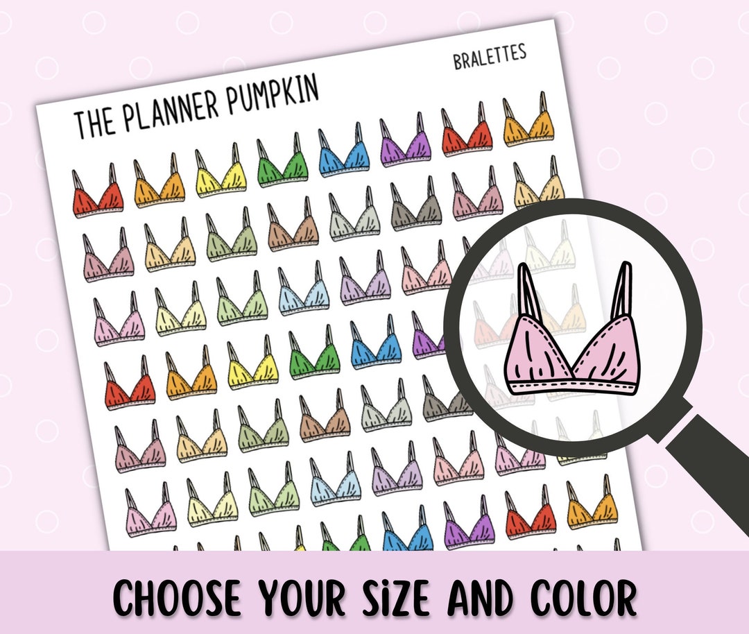 Bra Planner Stickers, Journaling Stickers, BUJO Stickers, Clothes ...
