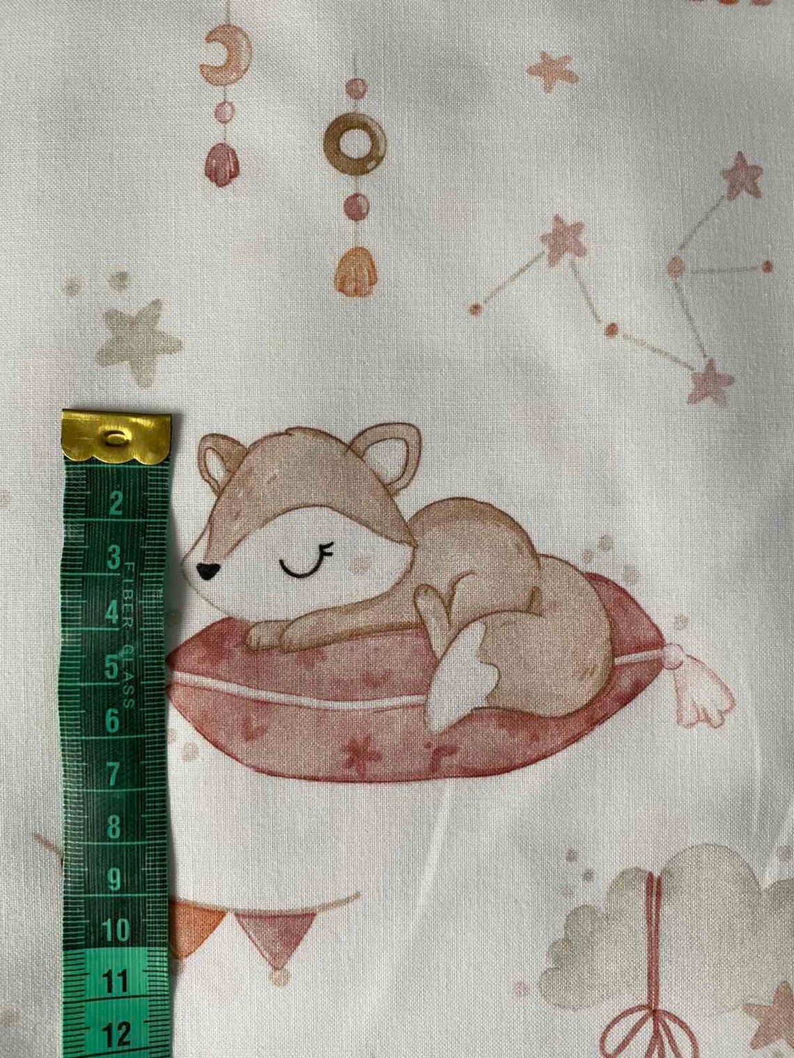 Fox Pink Watercolor Premium Cotton Fabricfox Rainbow Stars - Etsy