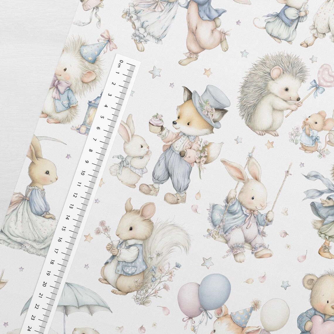 Cute Animals Premium Cotton Fabric,baby Animal,watercolor Fabric ...