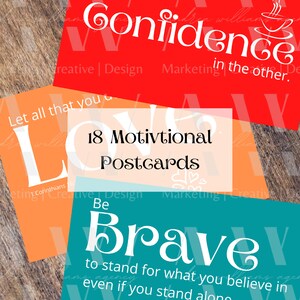 Motivational Postcards Set of 18 Inspirational Postcards - Etsy