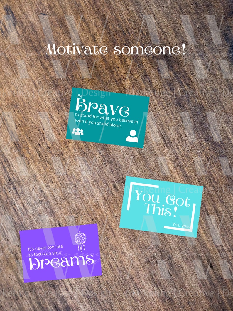 Motivational Postcards Set of 18 Inspirational Postcards - Etsy