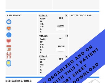 Nurse Shift Assessment - Etsy