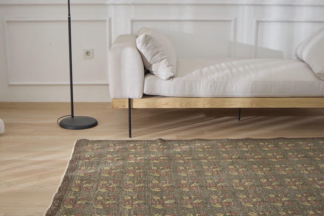 4x8 Turkish Anatolian Rug - Davina | 4x8 Brown Rug Handwoven Wool ...