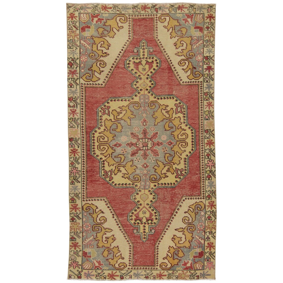 4x8 Turkish Anatolian Rug - Orsola | 4x8 Red Rug Handwoven Wool Carpet ...