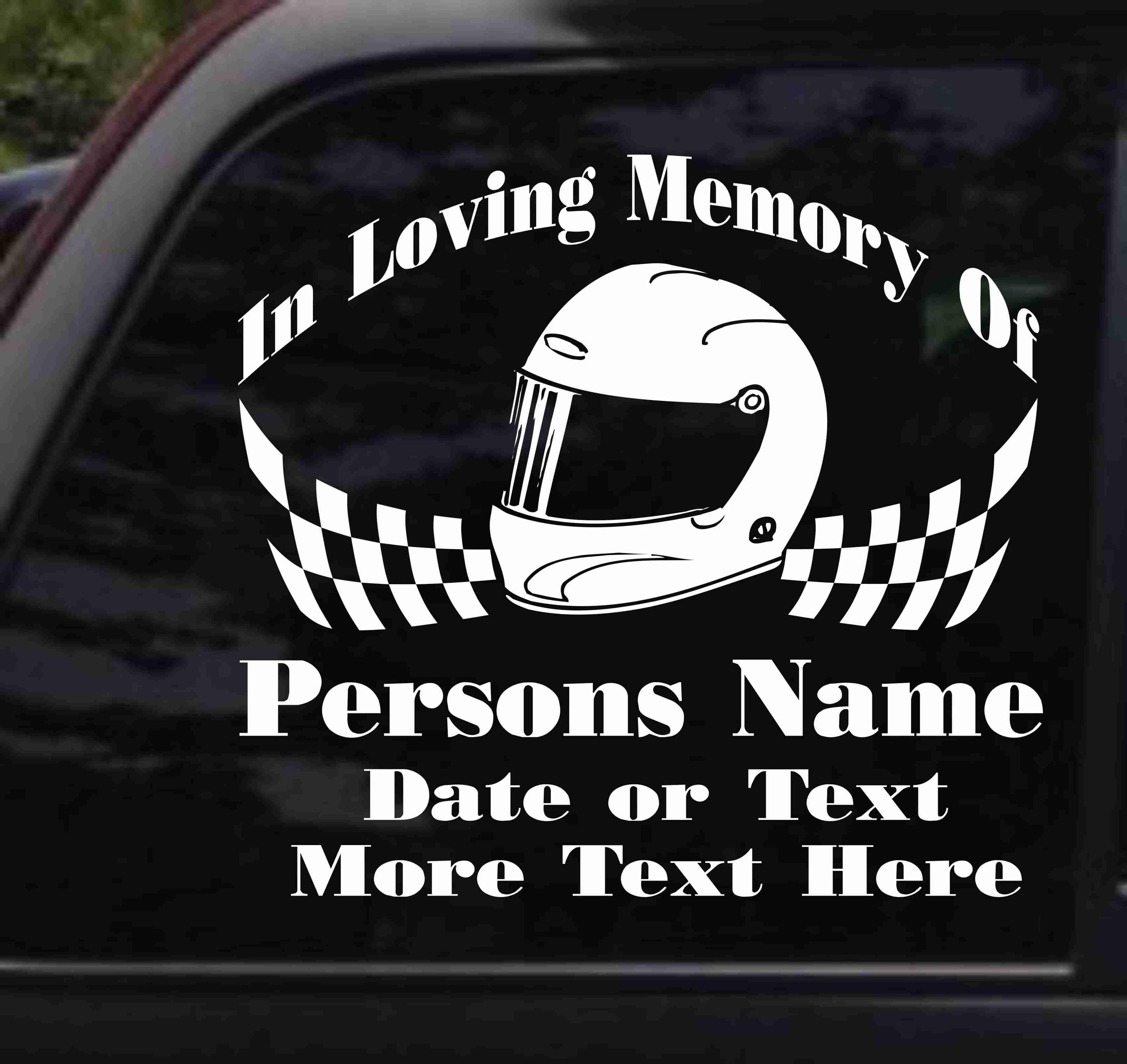 Racing Memorial Version 3 Decal - Etsy