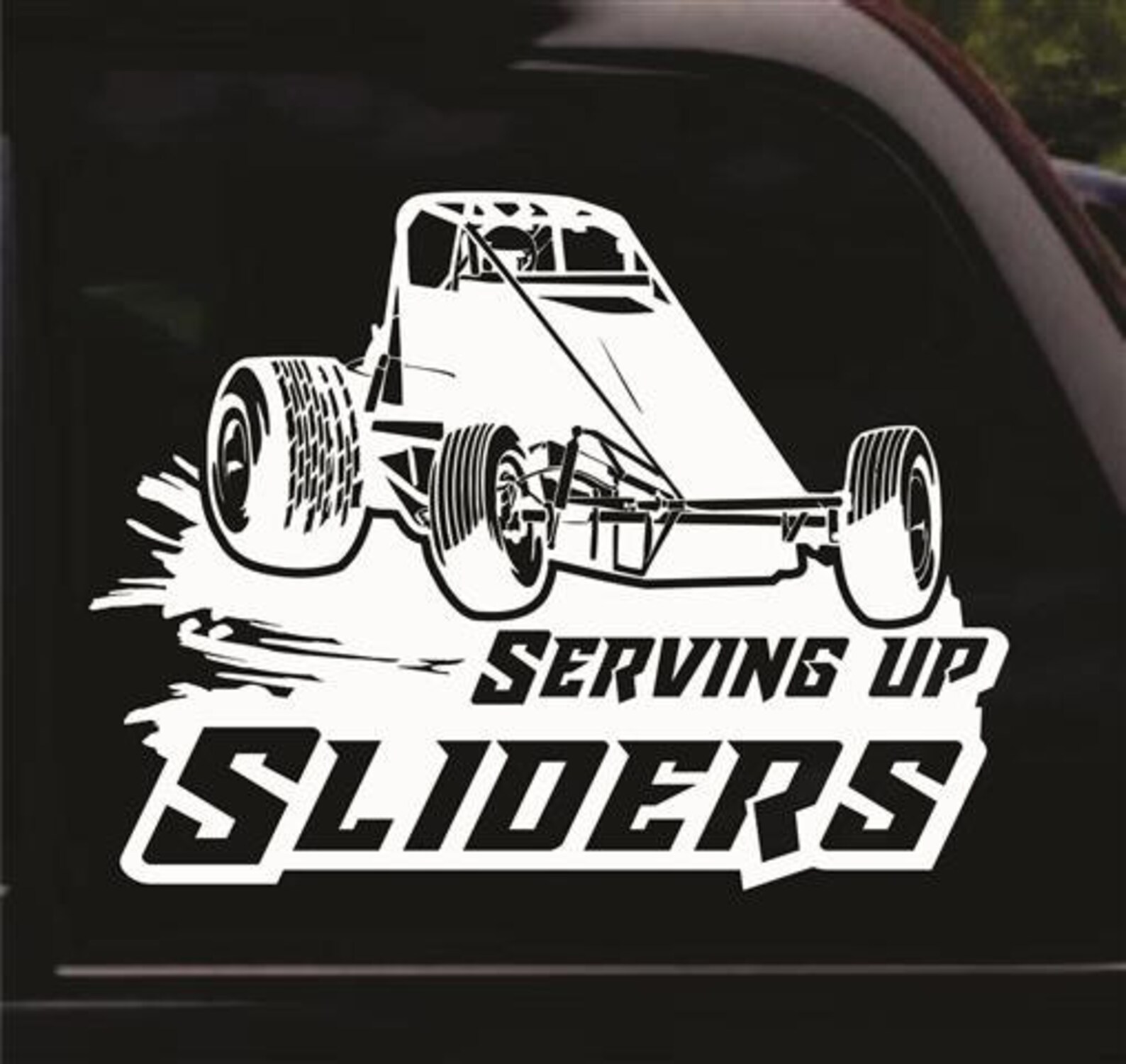 Serving up Sliders Wingless Sprint Decal Sticker - Etsy