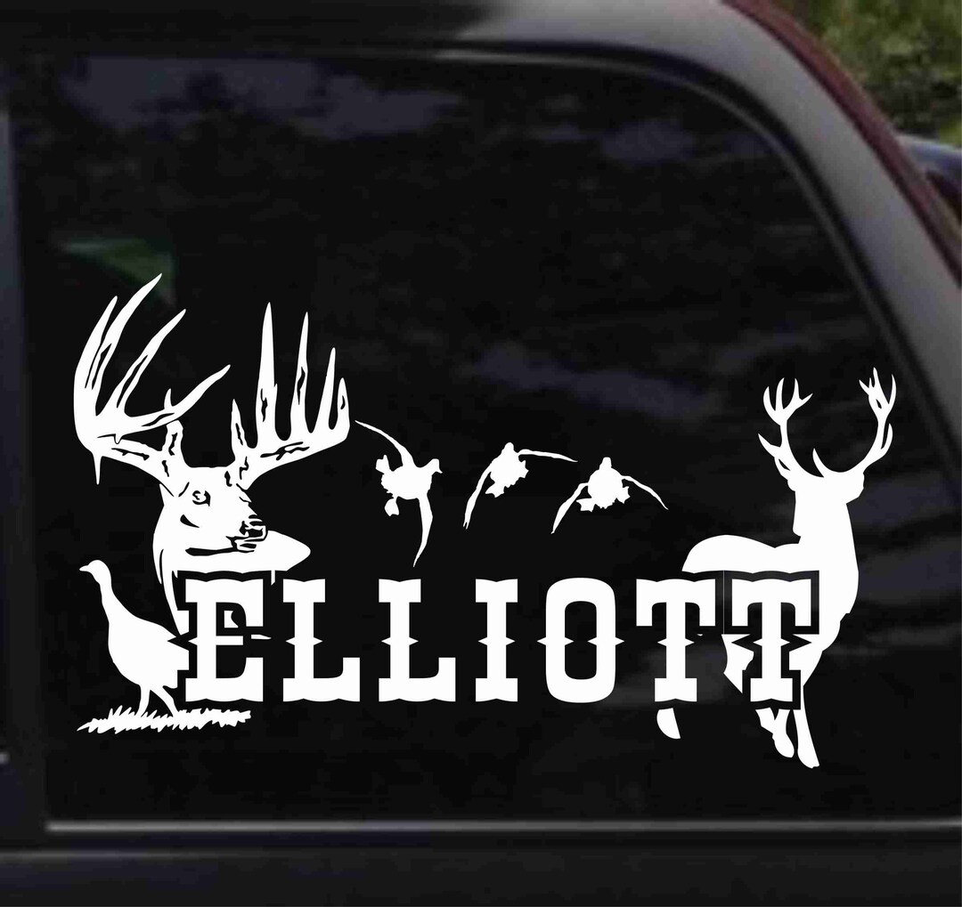 Personalized Name With Wildlife Decal Sticker - Etsy