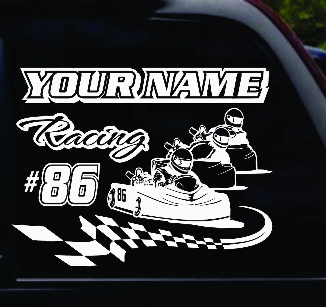 Personalized Go Kart Racing Decal - Etsy