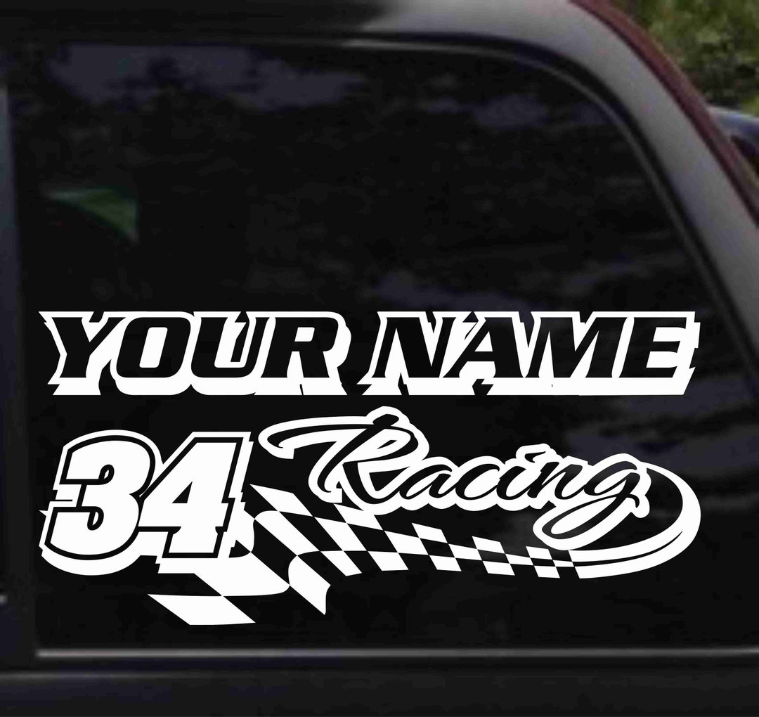 Personalized Racing Decal Sticker - Etsy