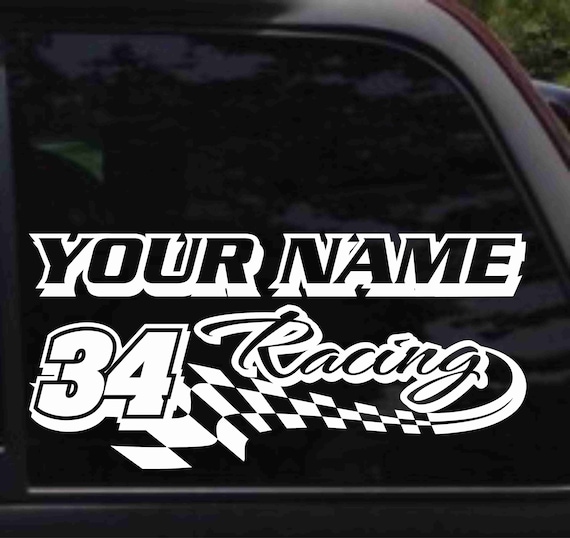 Personalized Racing Decal Sticker - Etsy