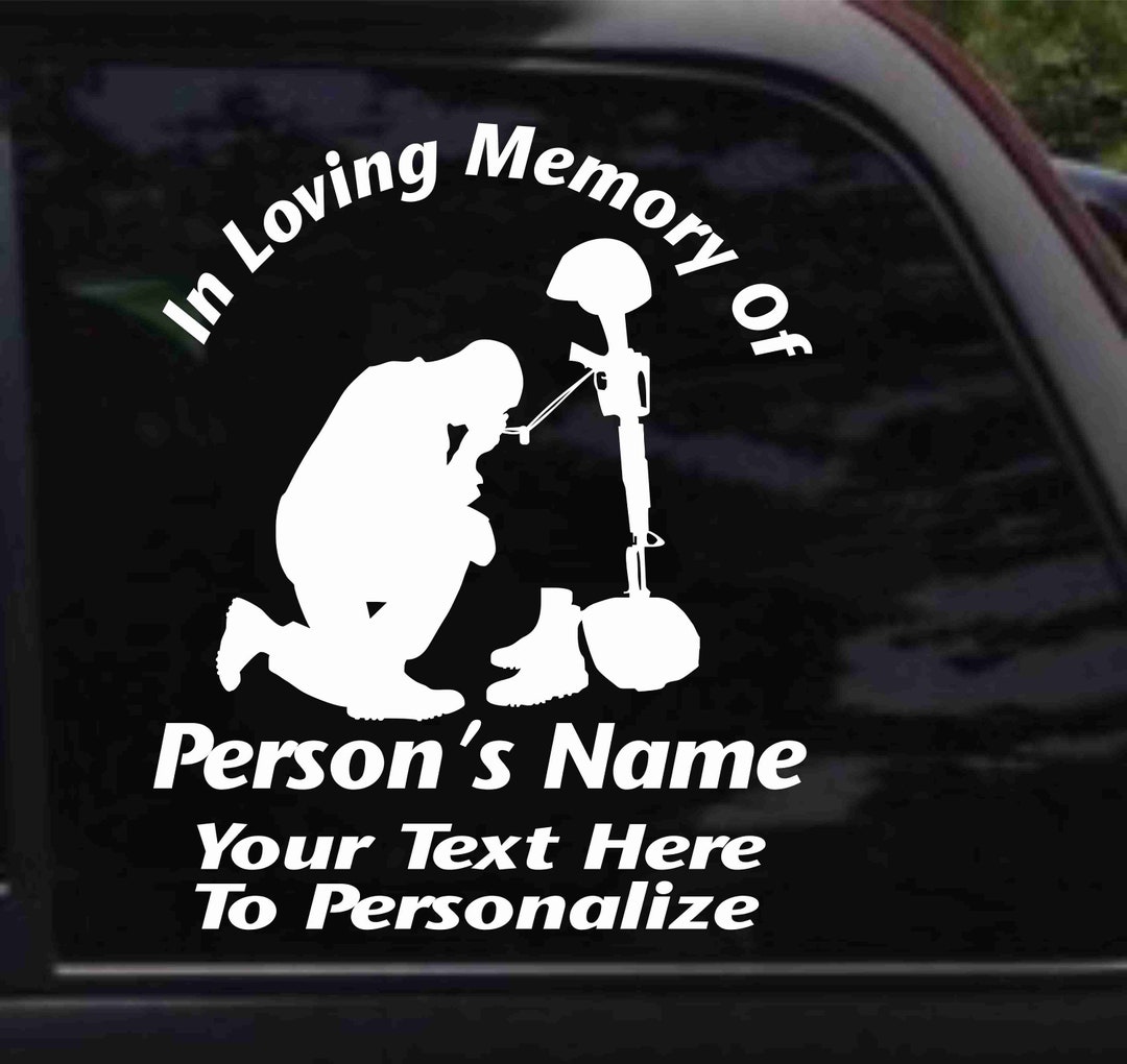 Military Fallen Soldier Memorial Version 2 Decal Sticker - Etsy