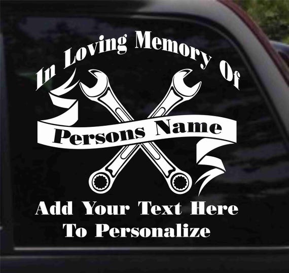 Mechanic Memorial Decal