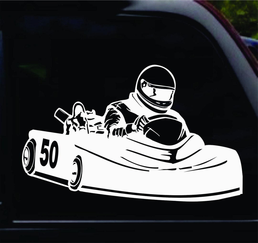 Go Kart Racing Decal - Etsy